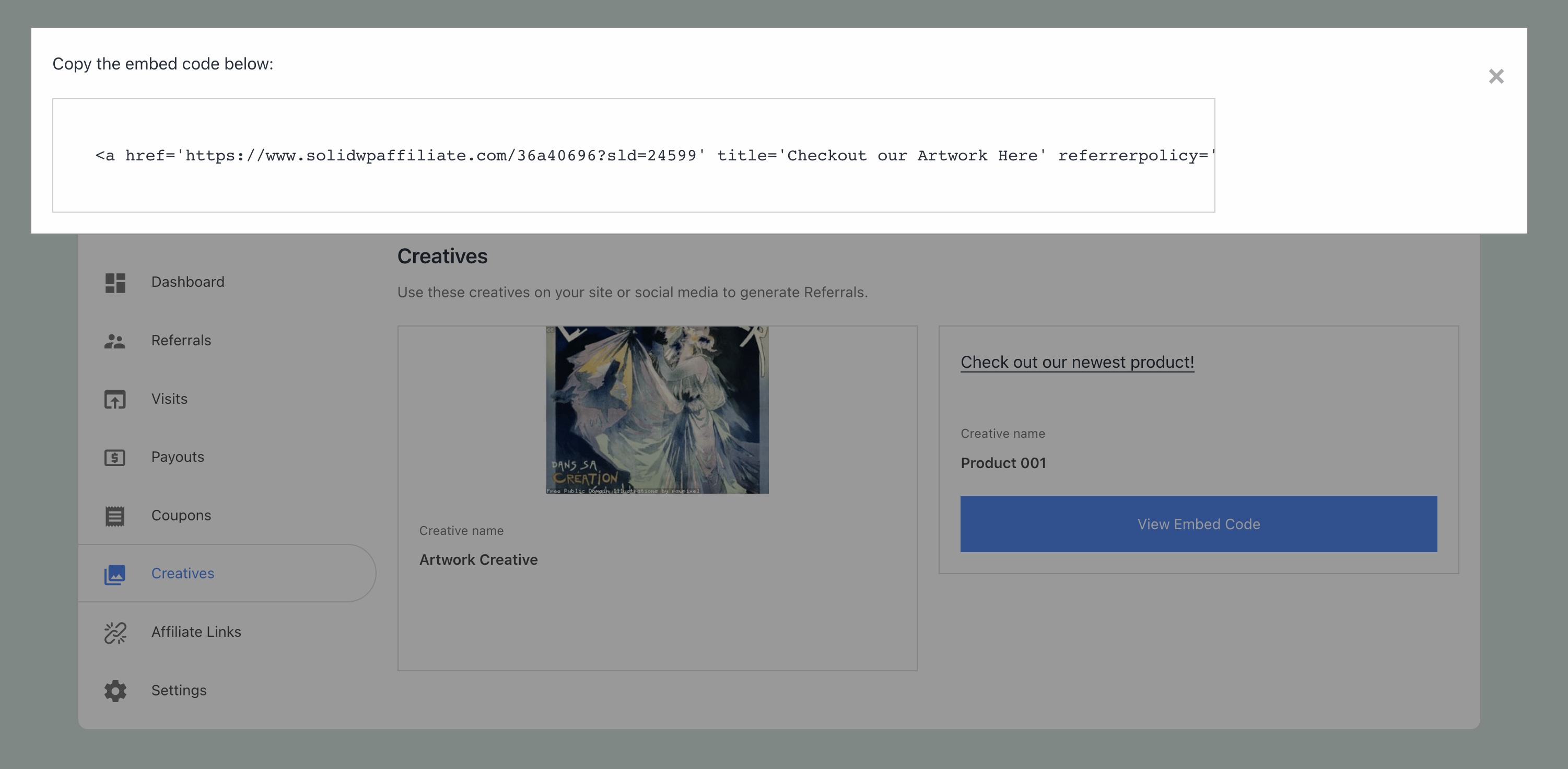 Creatives - Documentation | Solid Affiliate