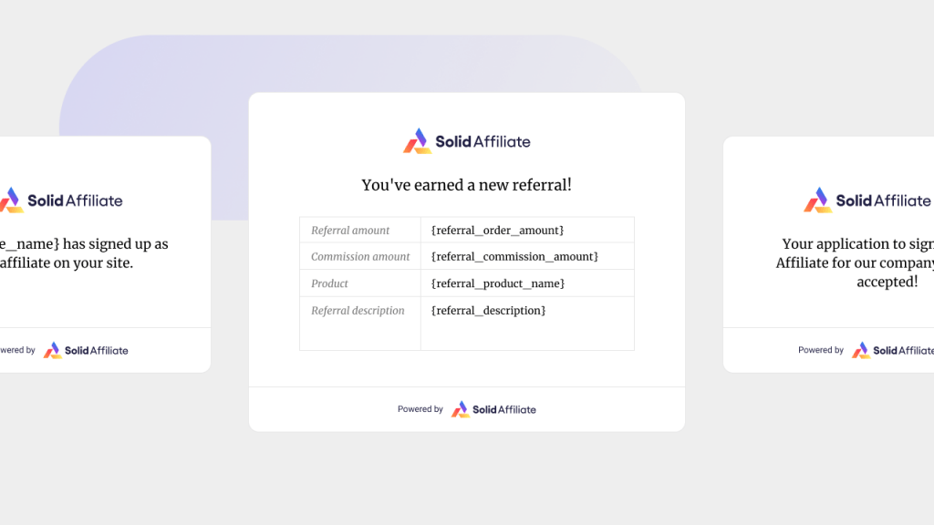 Email Templates - Documentation | Solid Affiliate