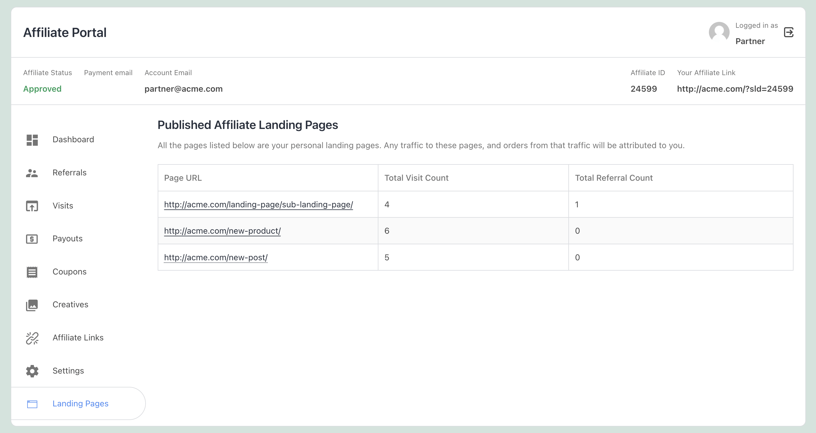 Affiliate Landing Pages - Documentation | Solid Affiliate